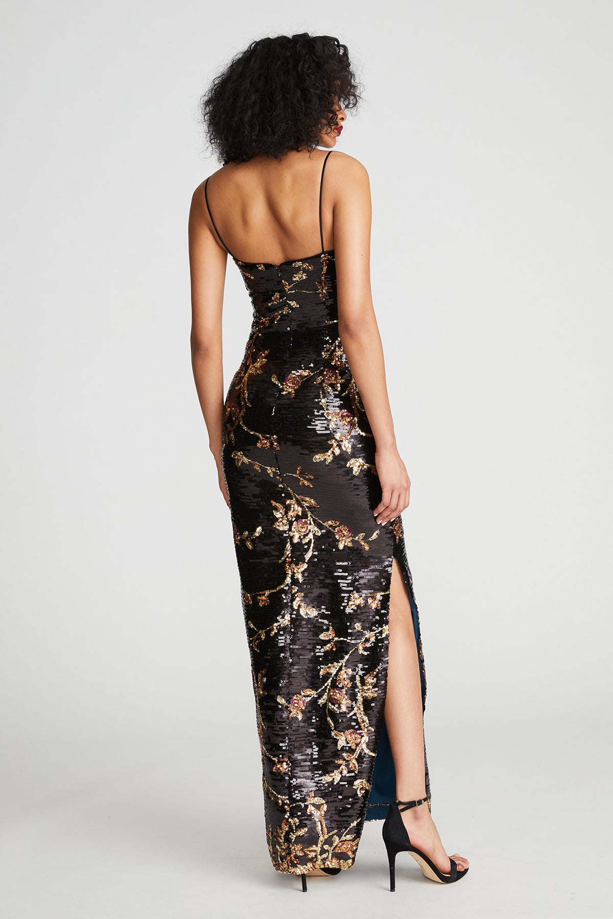 Yazmeen Gown In Floral Sequin – Halston