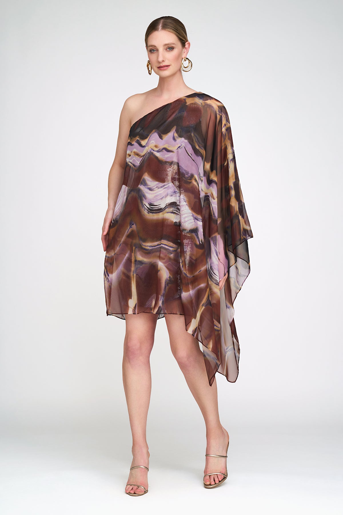 Shi Dress In Sequin & Chiffon – Halston