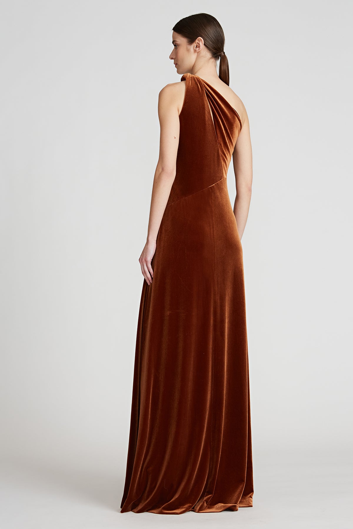 Halston - Easton Velvet Gown - Copper
