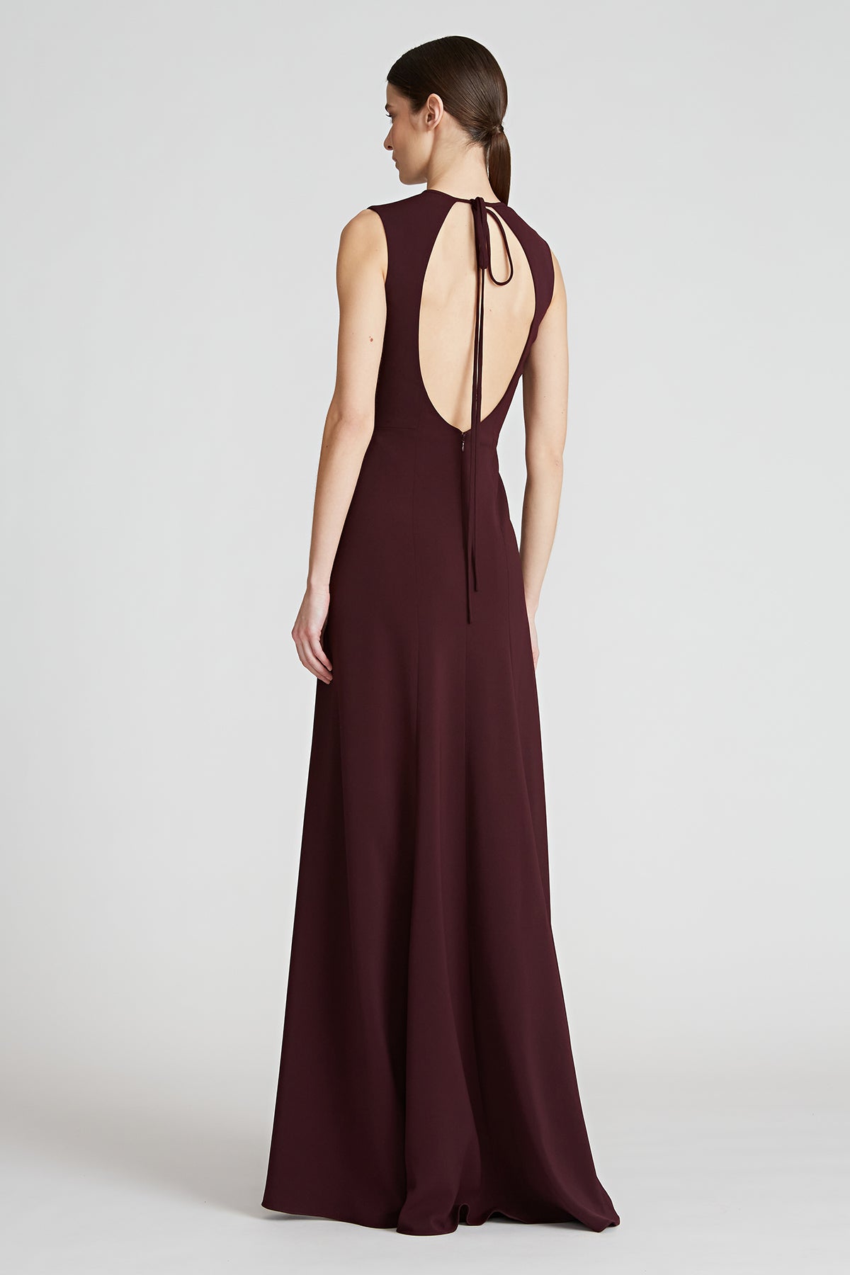 Halston - Iris Crepe Gown - Merlot