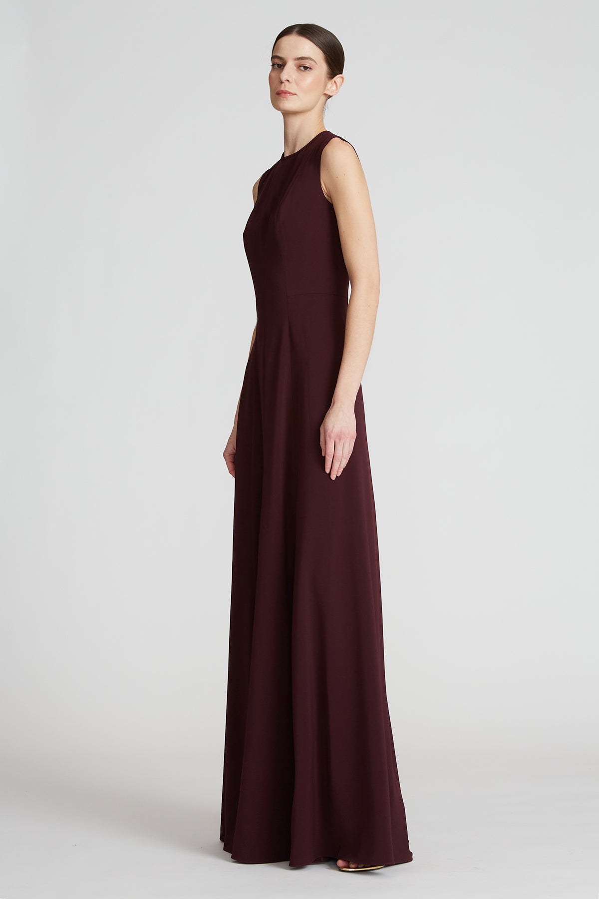 Halston - Iris Crepe Gown - Merlot