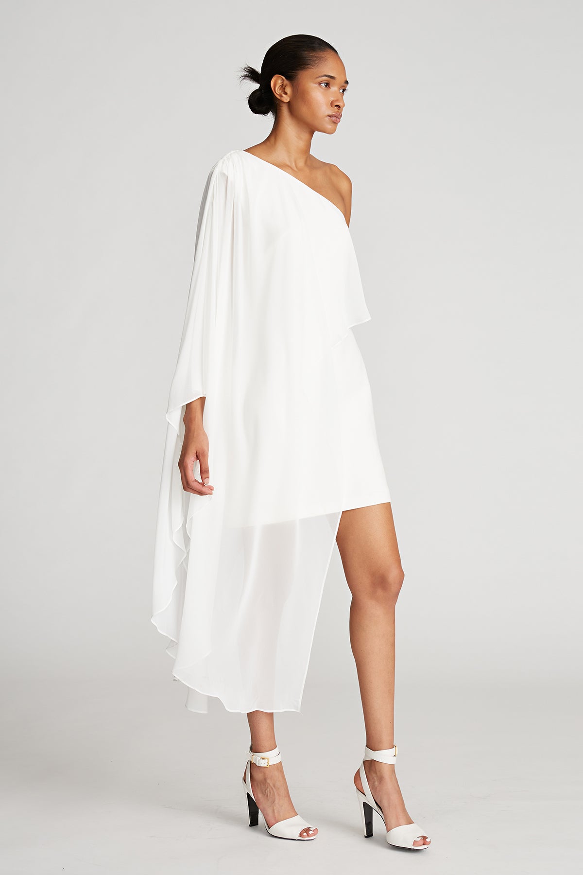 Sabrina Dress In Crepe/Chiffon – Halston