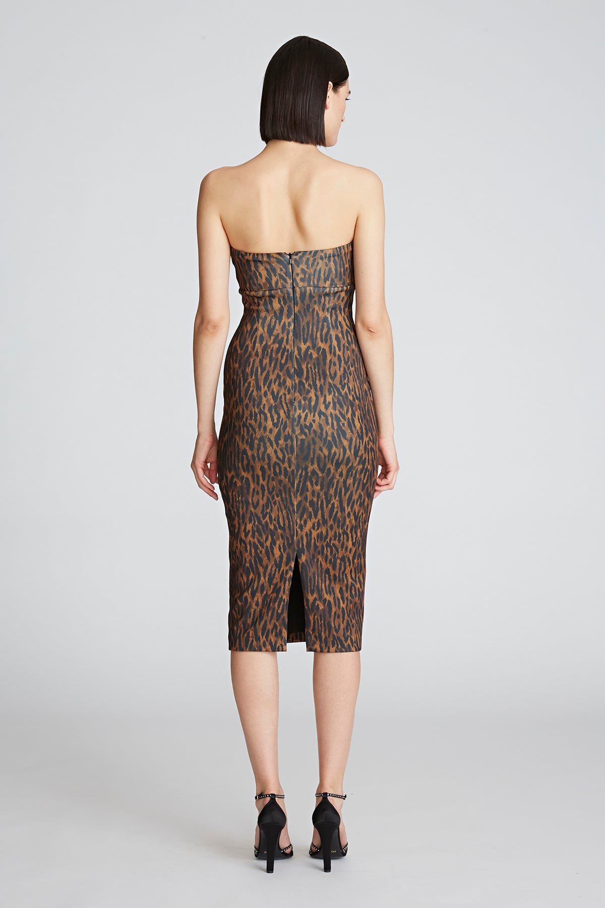 Emilia Dress In Leopard Scuba – Halston