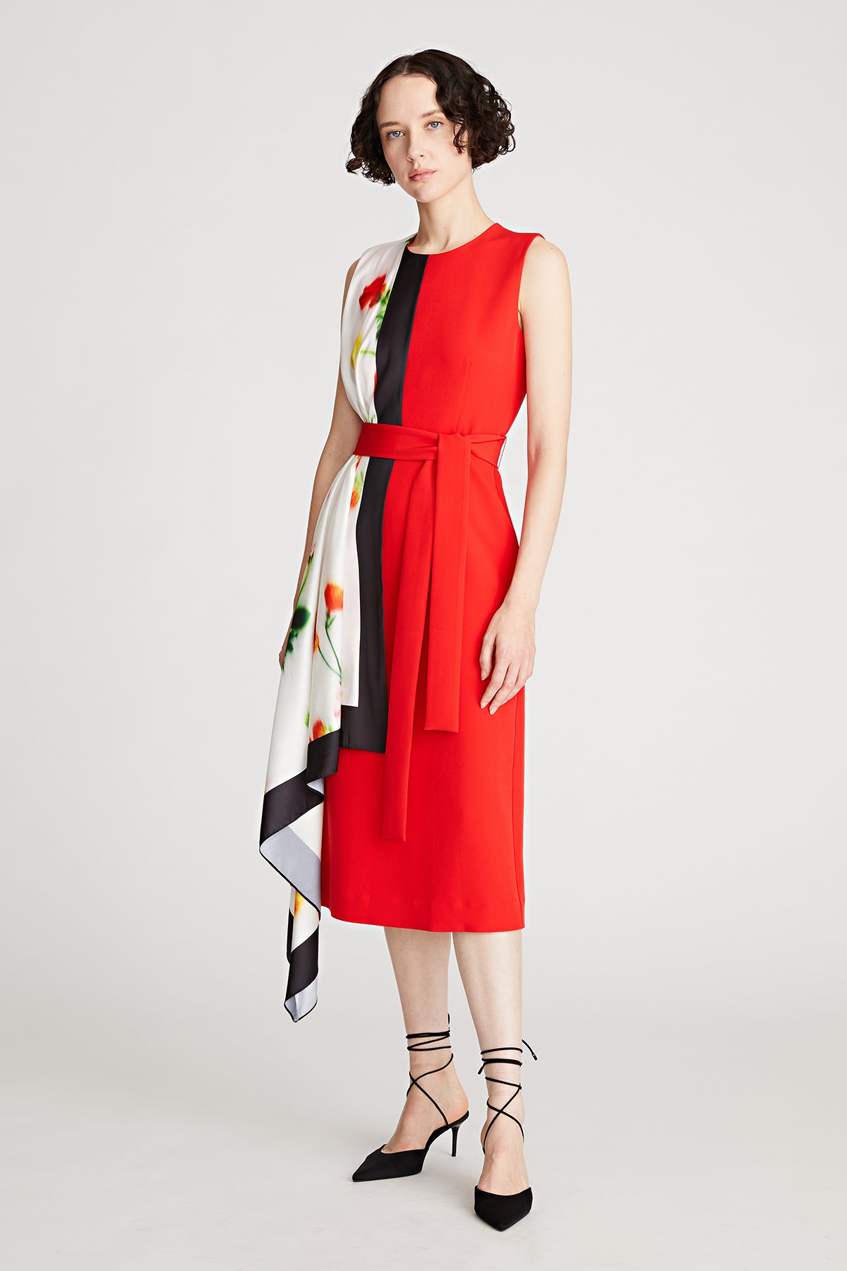 Elissa Dress In Crepe & Twill – Halston