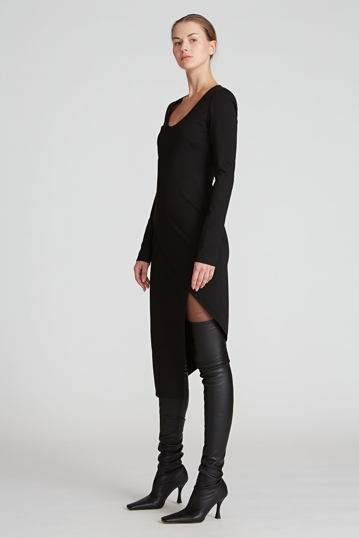 Halston - Alexia Knit Dress - Black