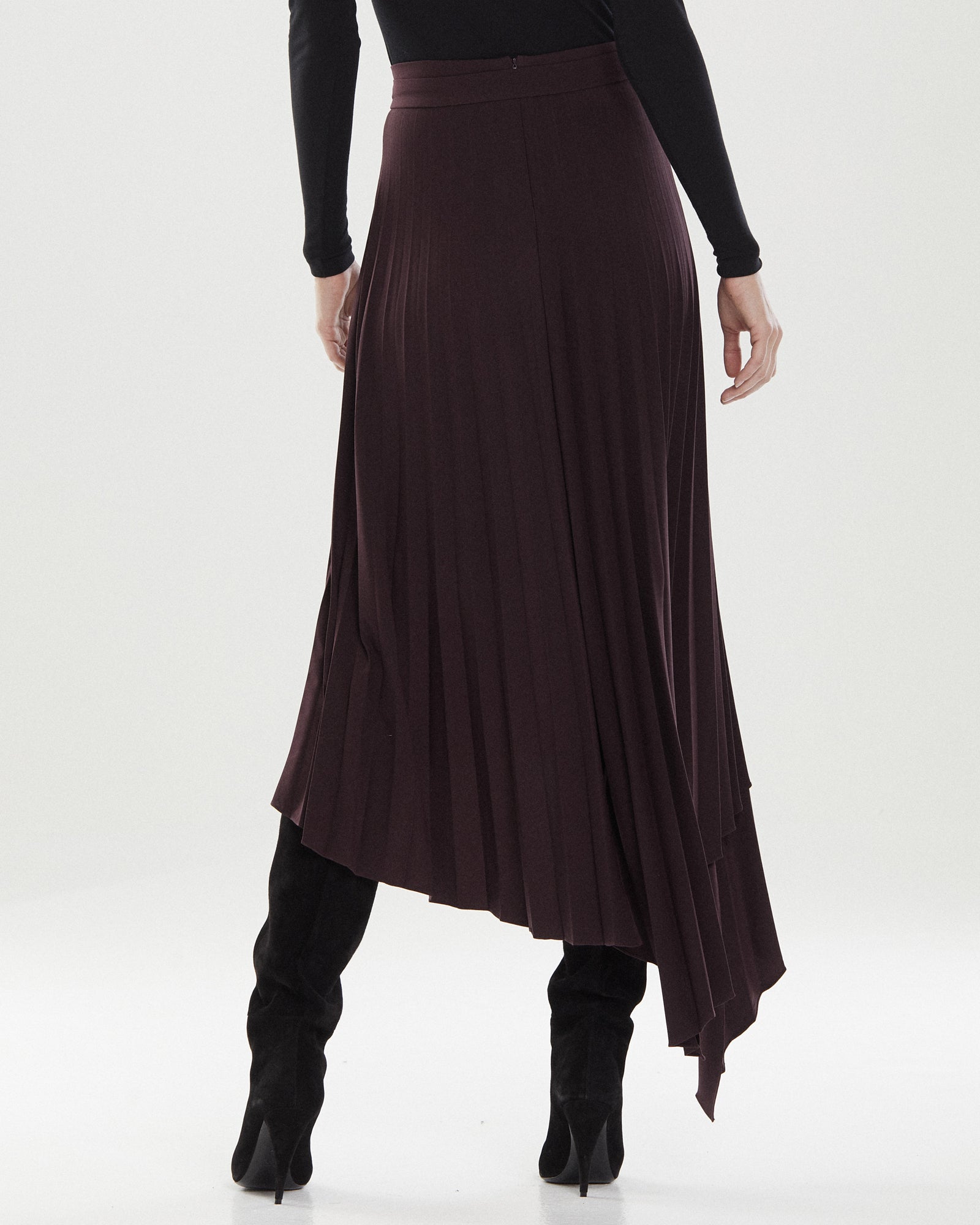 Halston - Ella Jersey Pleat Skirt