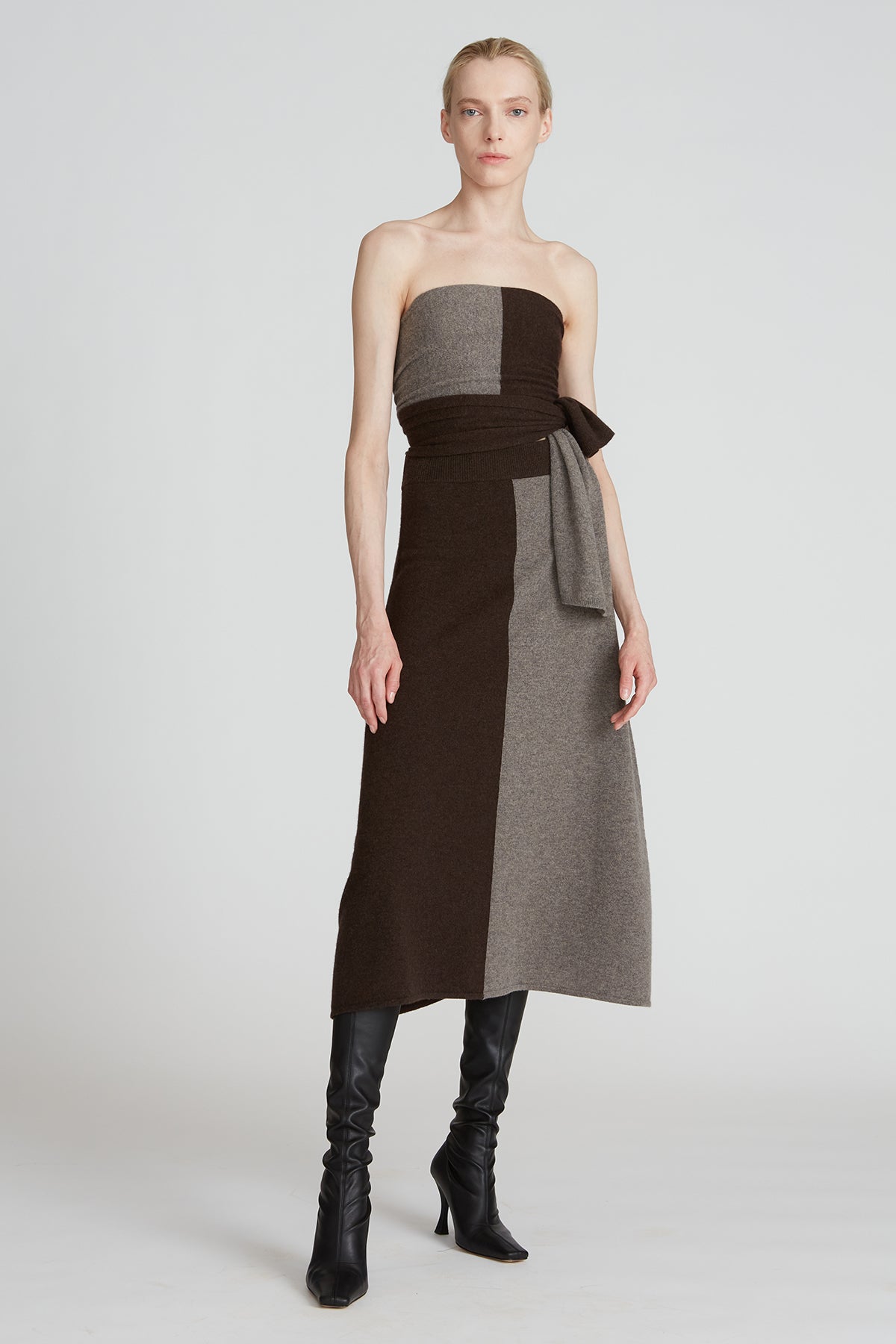 Halston - Elsa Sweater Skirt - Truffle/ Sable