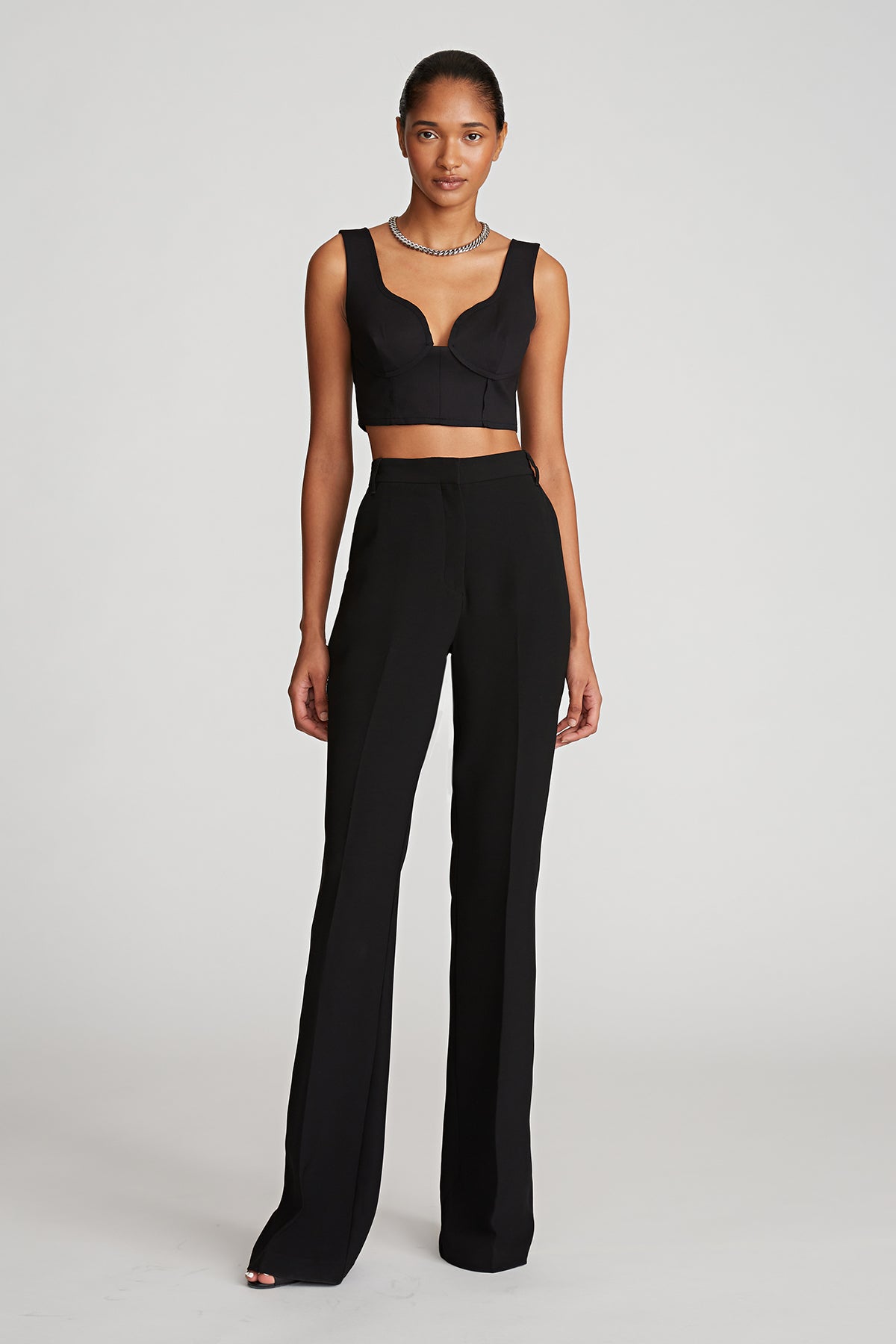 Jora Trouser In Stretch Crepe – Halston