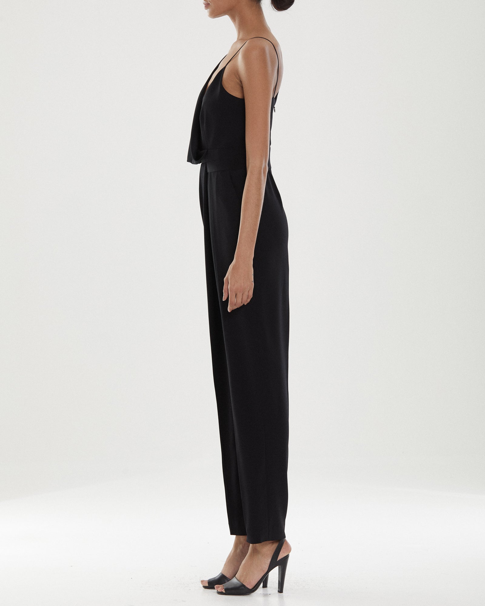 Halston - Noire Drape Jumpsuit